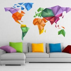 World Map Japanese Art Origami Wall Print Design For Housewares on Luulla