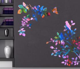Floral Branch Watercolor Decal Wall Art Print Sticker on Luulla
