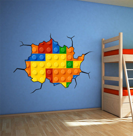 Lego Effect Style Brick Wall Decal Vinyl For Housewares Handmade And ...