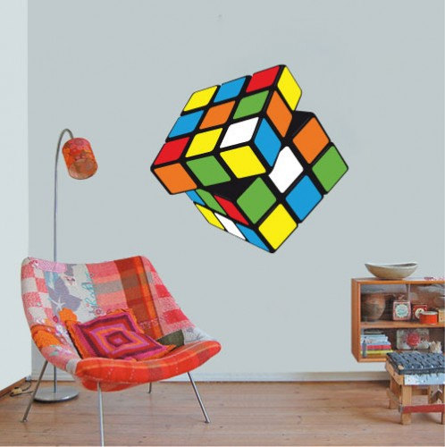 Rubik Cube Wall Decal Art Print For Teens Home Decor on Luulla