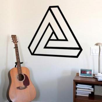 3d Triangle Wall Vinyl Decal Geometric Shape Sticker on Luulla