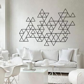 Geometric Triangles Wall Art Decal Sticker Home Decor For Housewares on ...