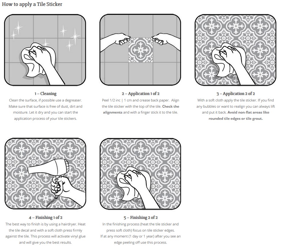 Pantones Tiles Stickers Red Color (pack With 56) - 4 X 4 Inches on Luulla